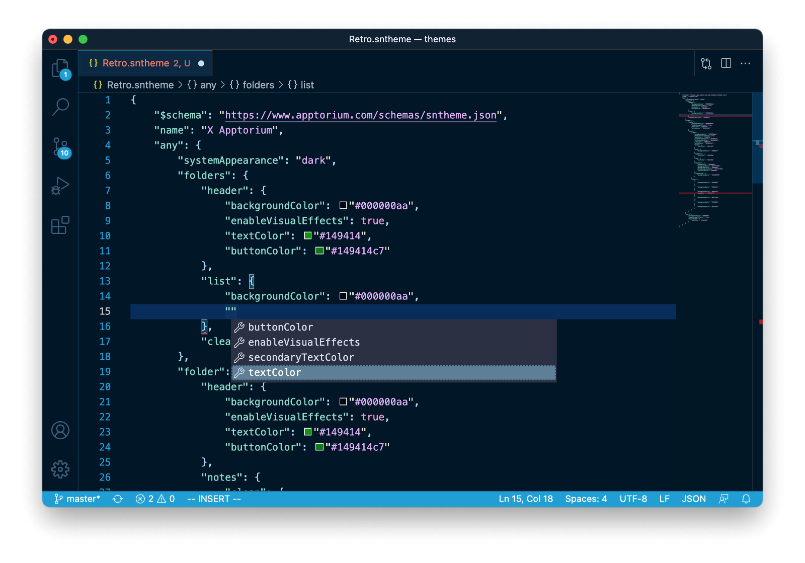 SideNotes Creating Themes Apptorium
